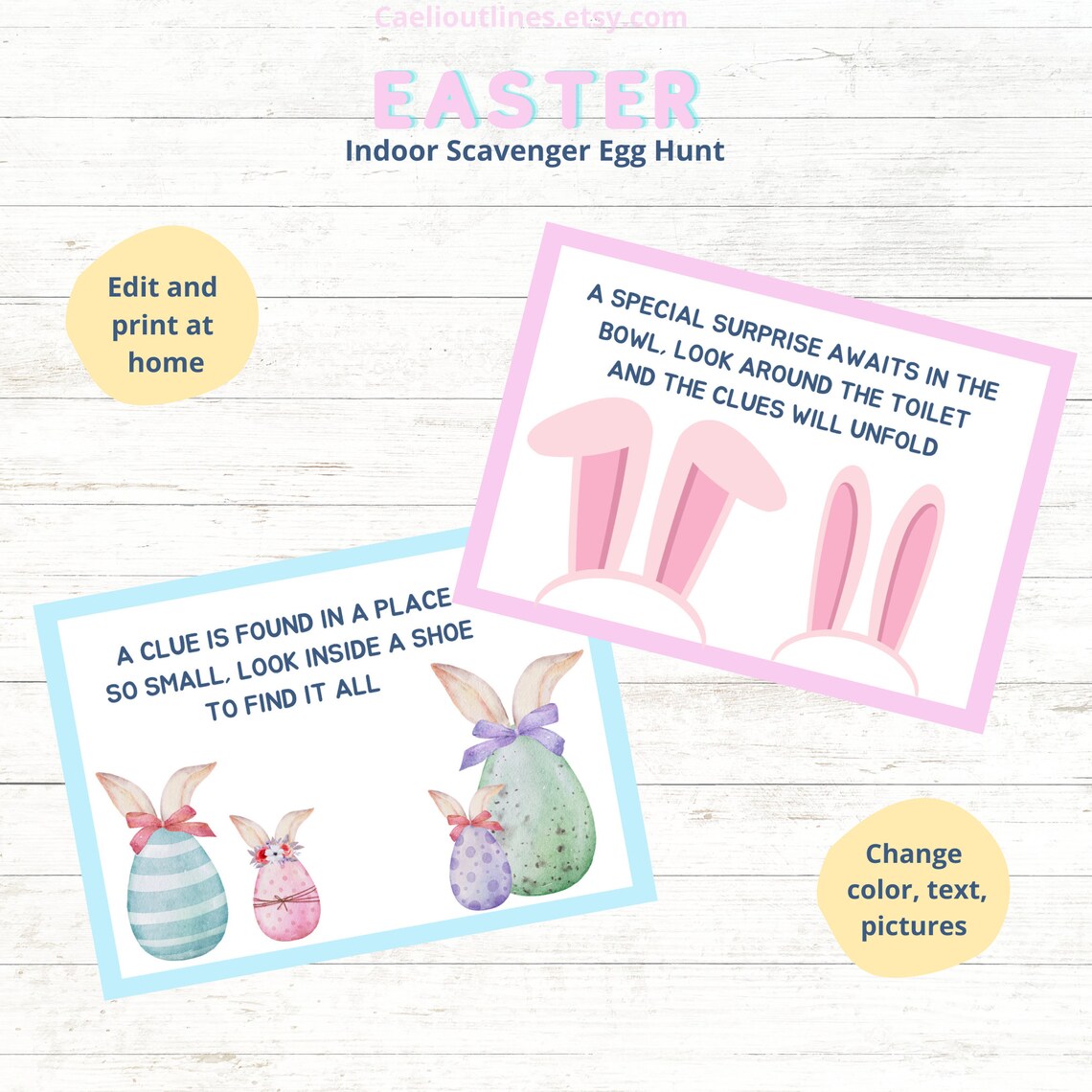 32 Editable Indoor Easter Scavenger Hunt Clues Easter Scavenger Hunt ...