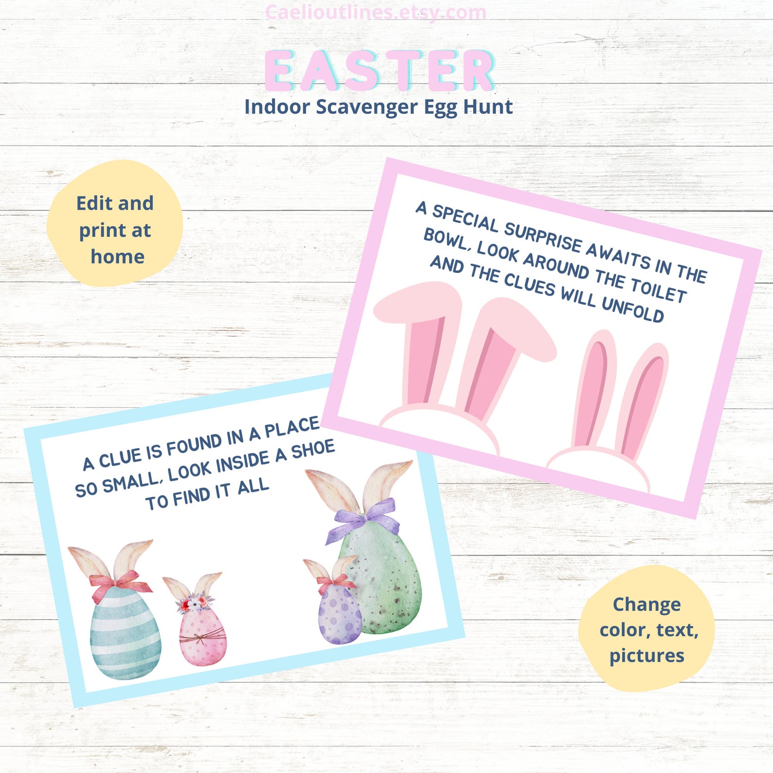 32 Editable Indoor Easter Scavenger Hunt Clues | Easter Scavenger Hunt ...