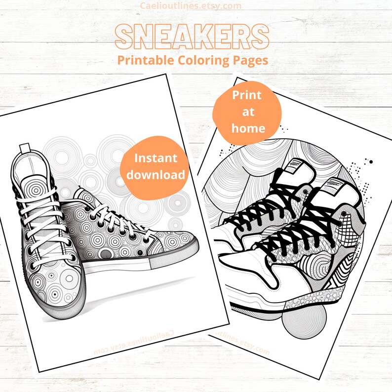 23 Sneaker Coloring Pages | Printable | Sneaker Colouring Pages ...