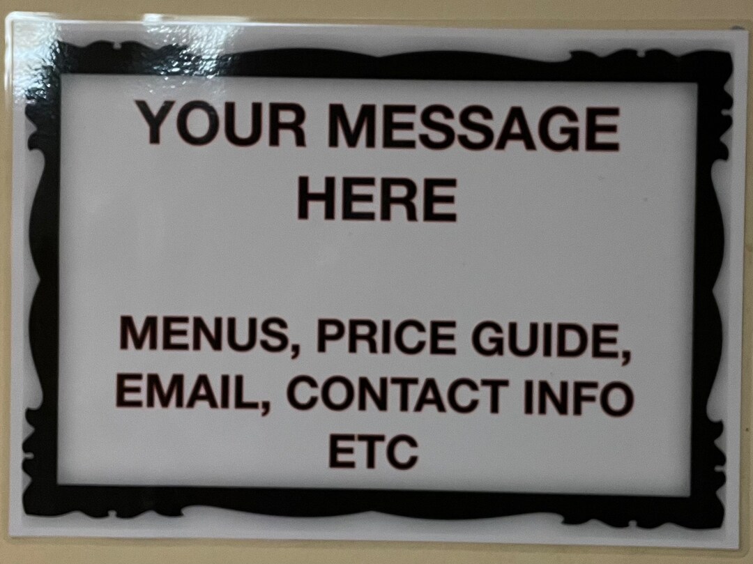 Custom Laminated Shop/stall Sign - Etsy