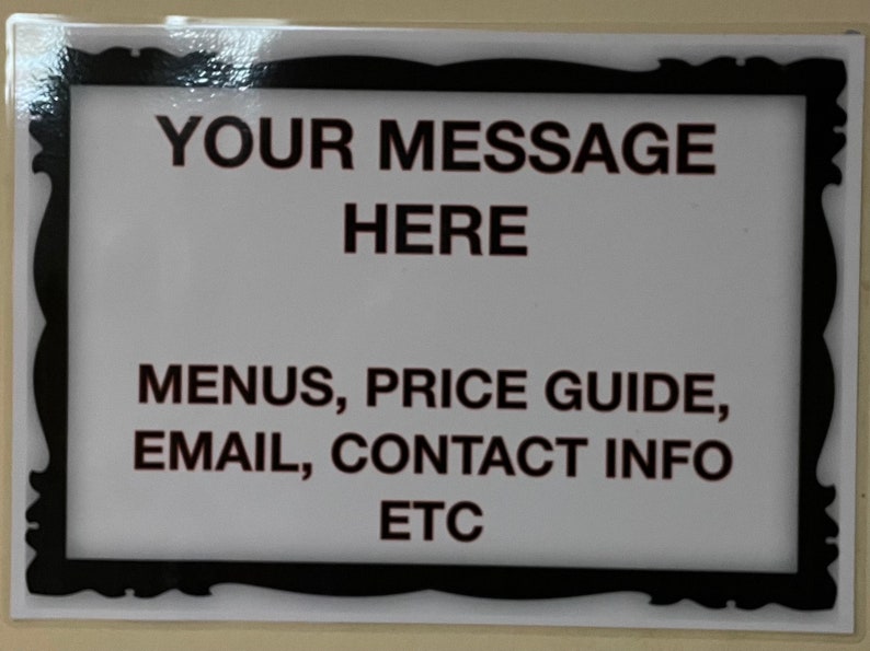 Custom Laminated Shop/stall Sign - Etsy