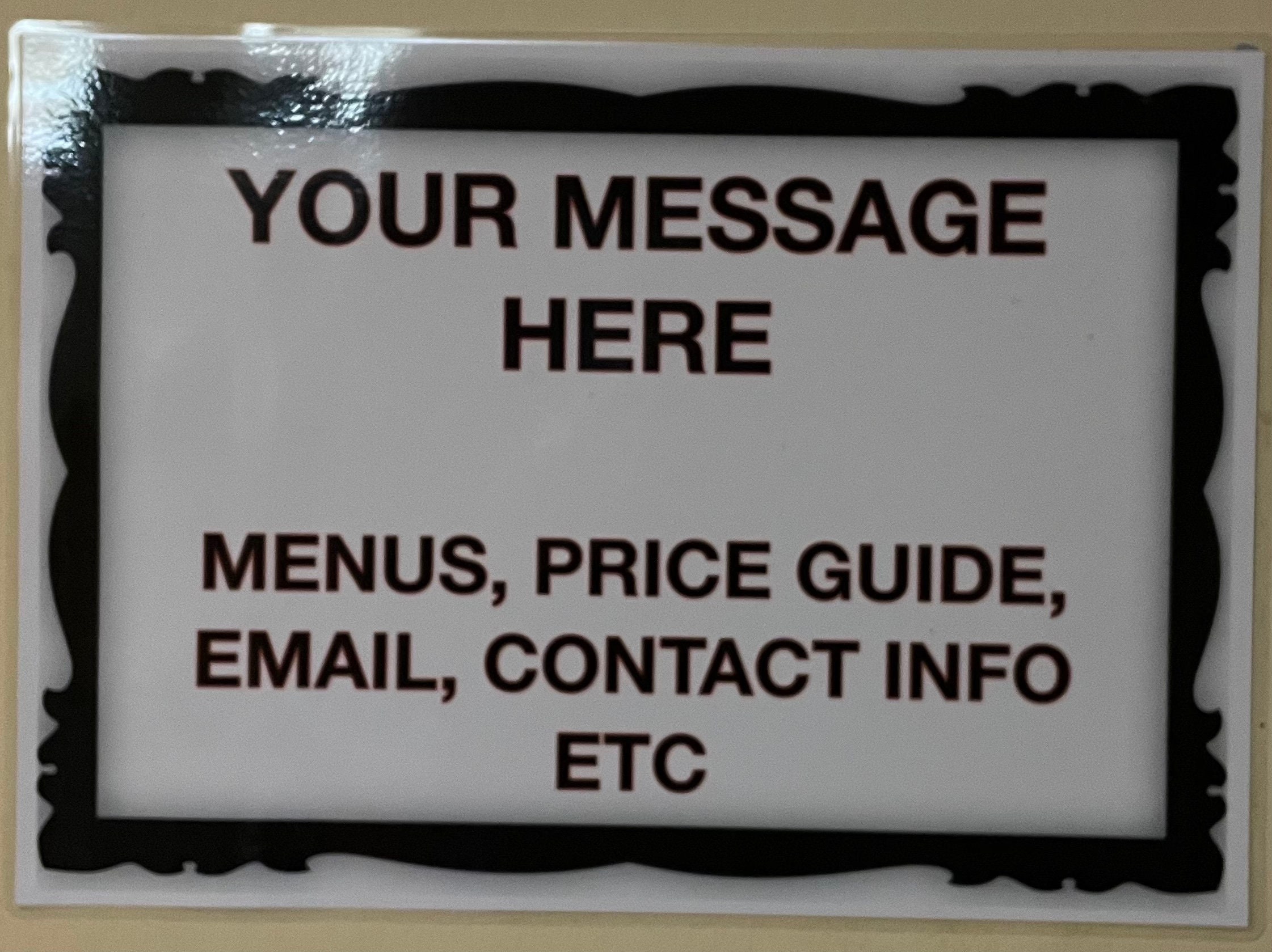 Custom Laminated Shop/stall Sign - Etsy