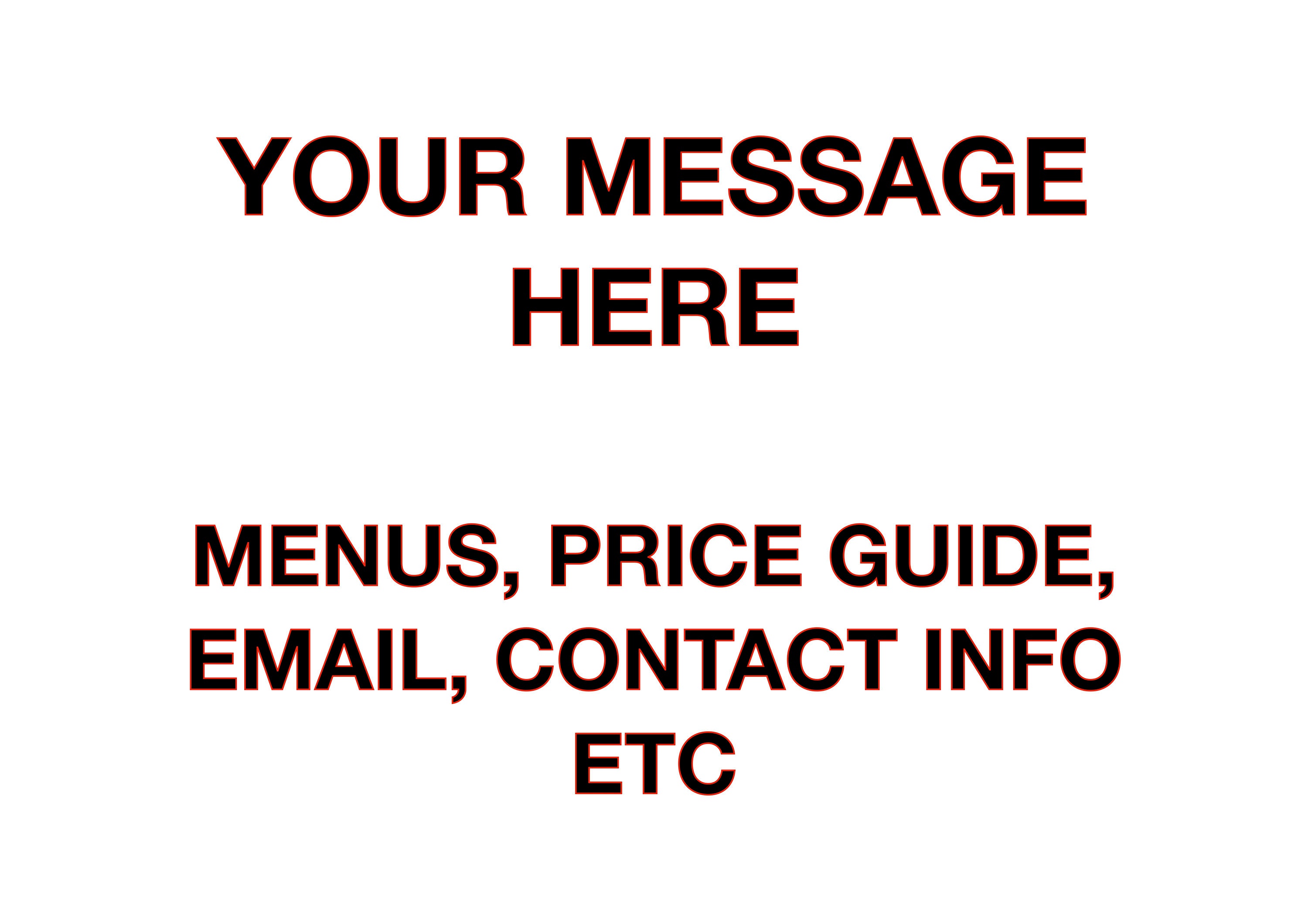 Custom Laminated Shop/stall Sign - Etsy