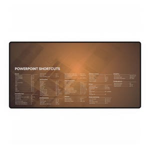 Powerpoint Shortcut Cheat Sheet Desk Mat Quick Reference Guide for ...