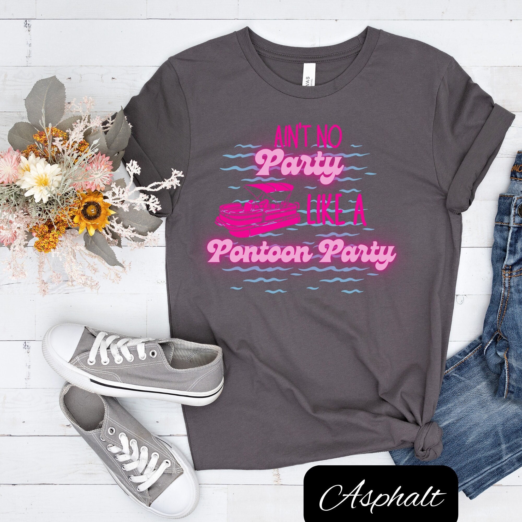 Pontoon Party Pontoon Boat Pontooning on the Pontoon Tshirt - Etsy Hong ...