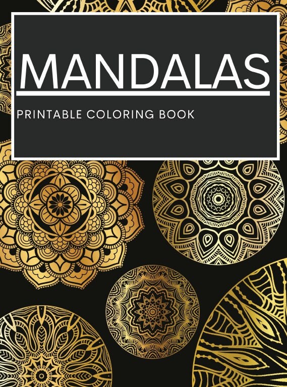 Mandala Printable Coloring Book, Instant Download PDF, 20 Coloring ...