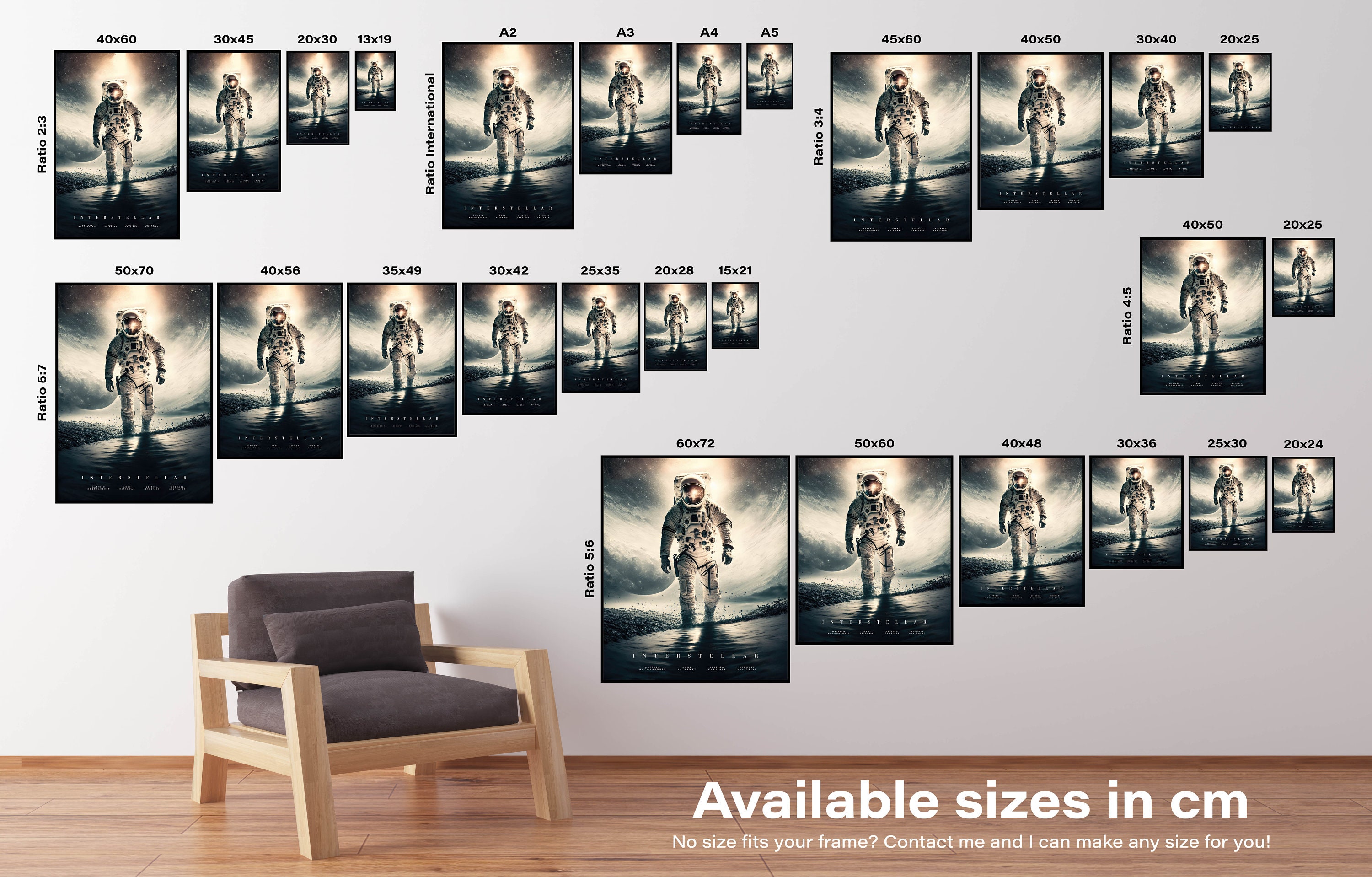 Interstellar Printable Poster - Mesmerizing Sci-fi Artwork for Wall ...