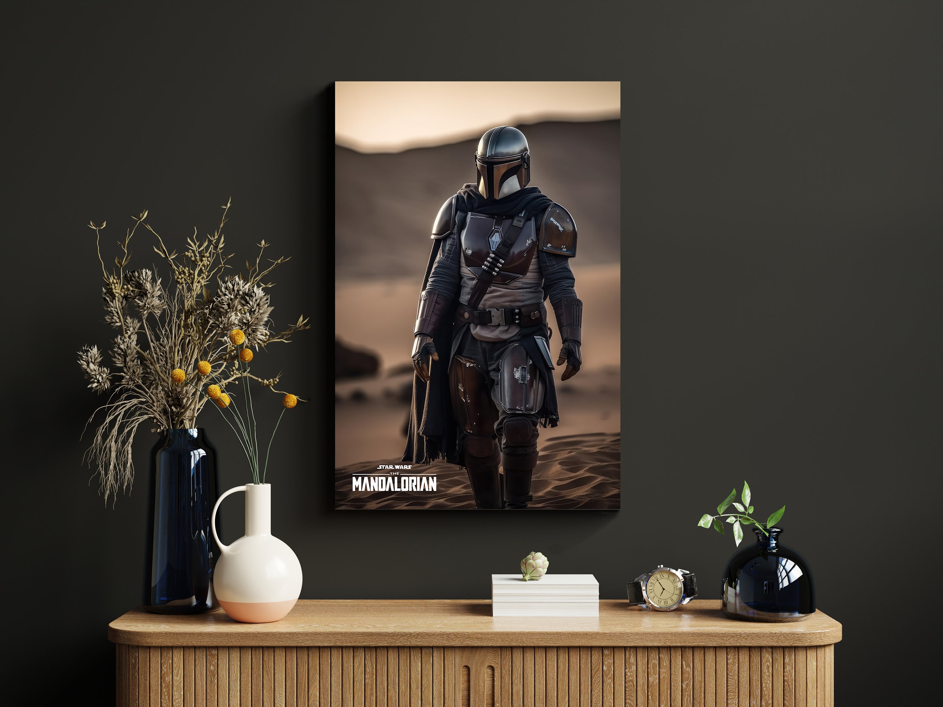 Mandalorian Printable Poster: Desert Walk on Tatooine Star Wars Wall ...