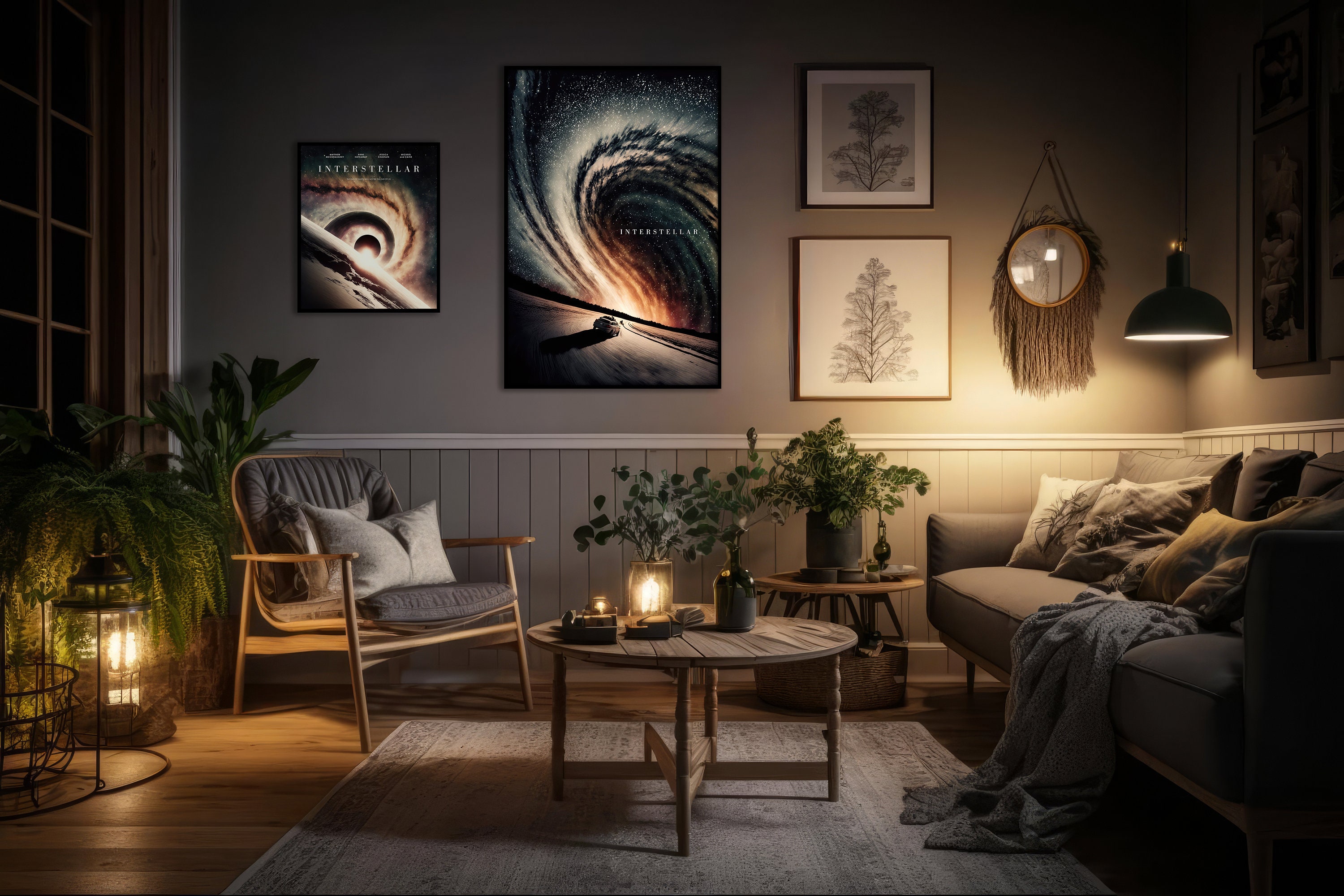 Interstellar Movie Poster - Black Hole Engulfing Galaxy Printable Home ...
