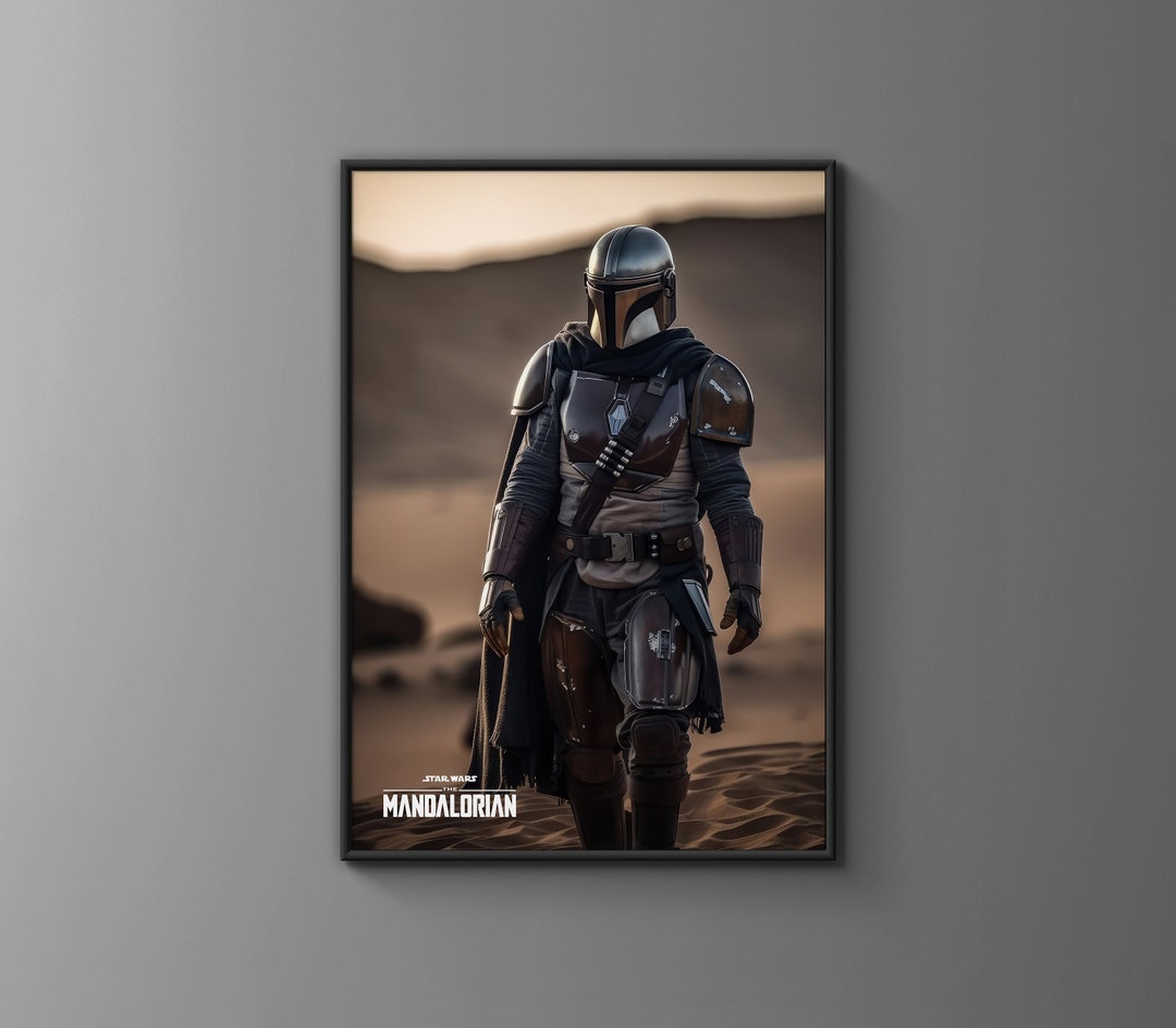 Mandalorian Printable Poster: Desert Walk on Tatooine Star Wars Wall ...