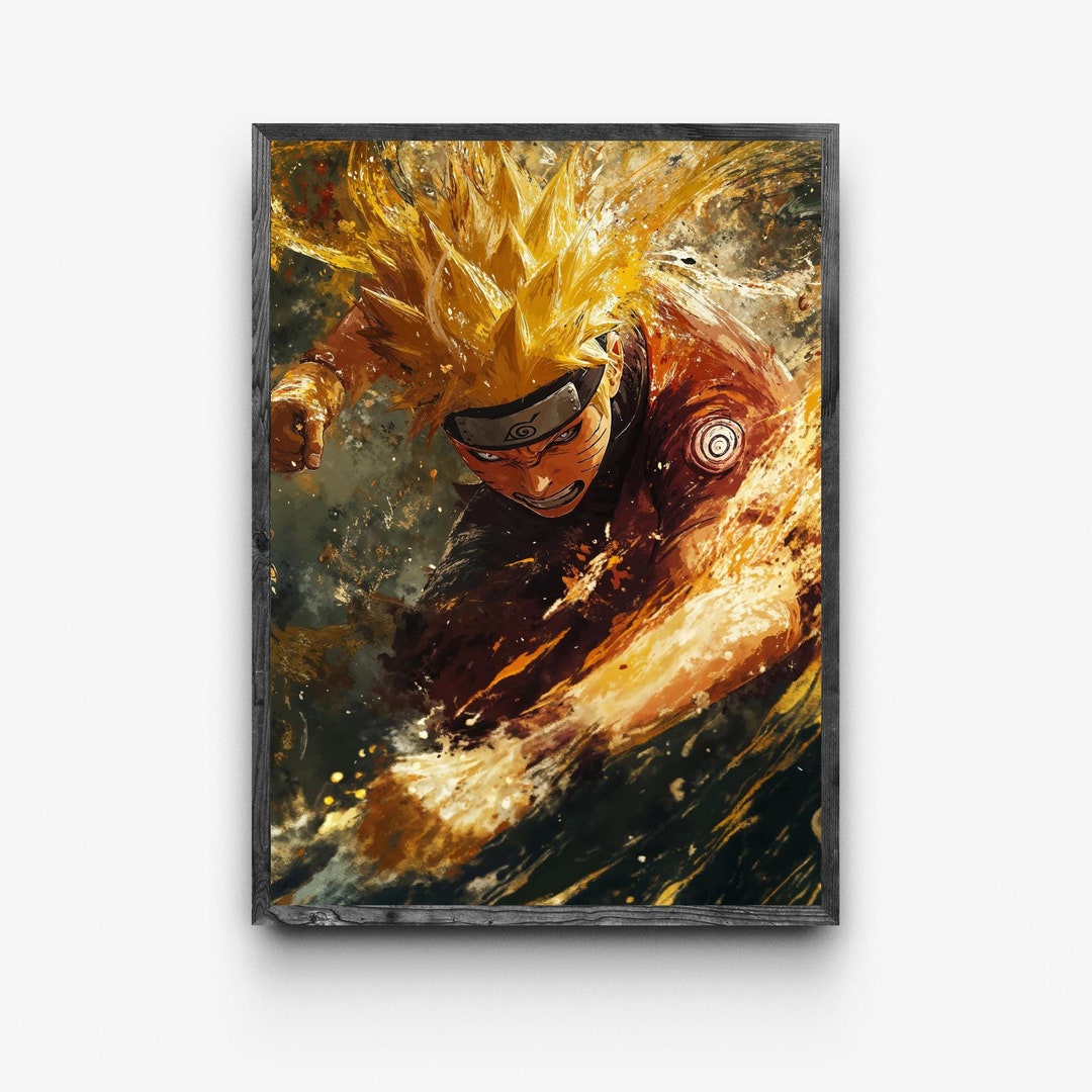 Naruto Splatter Art Poster - Digital Download Painting | Modern Anime ...
