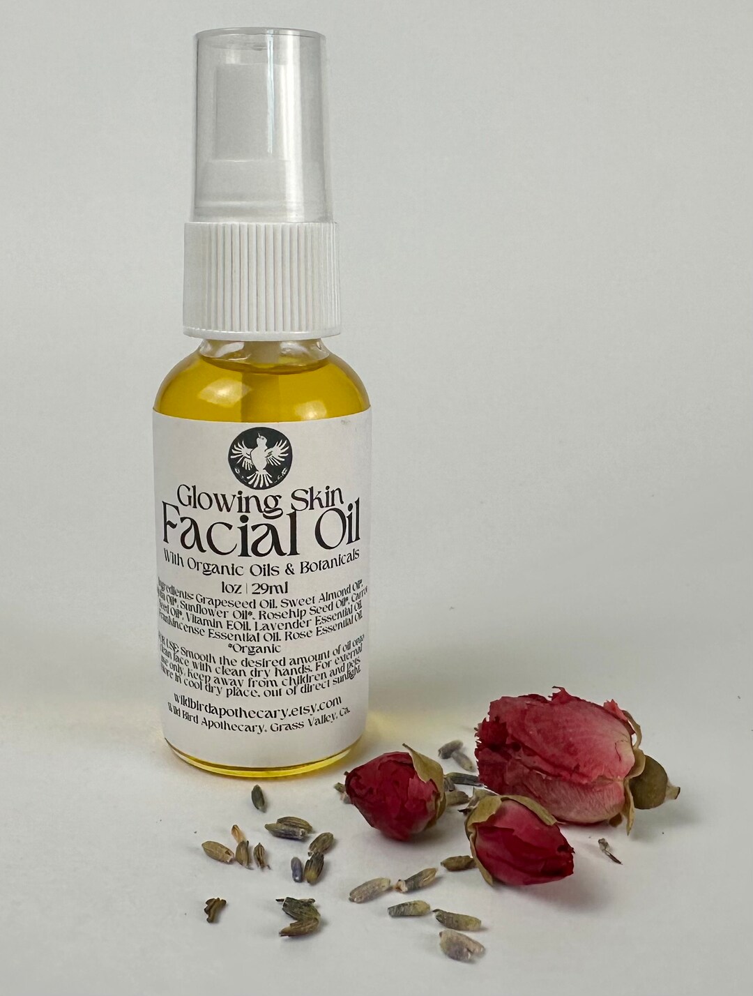 Organic Facial Oil // Facial Serum // Natural Skincare // Glowing Skin ...