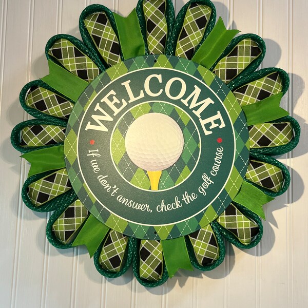 Golf Door Wreath - Etsy
