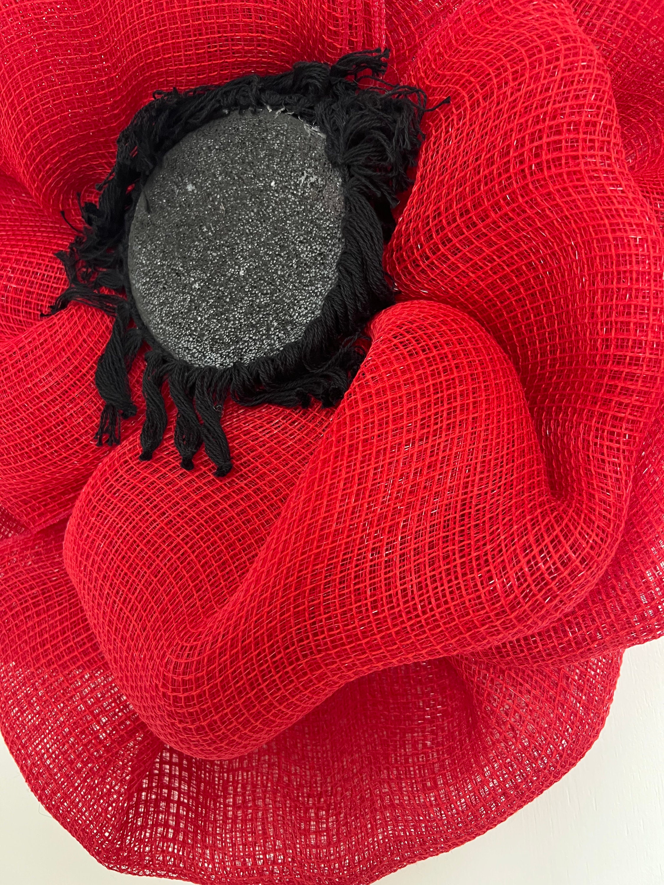 Poppy Flower Wreath Bright Red , Memorial Day, Fourth of July Wreath ...