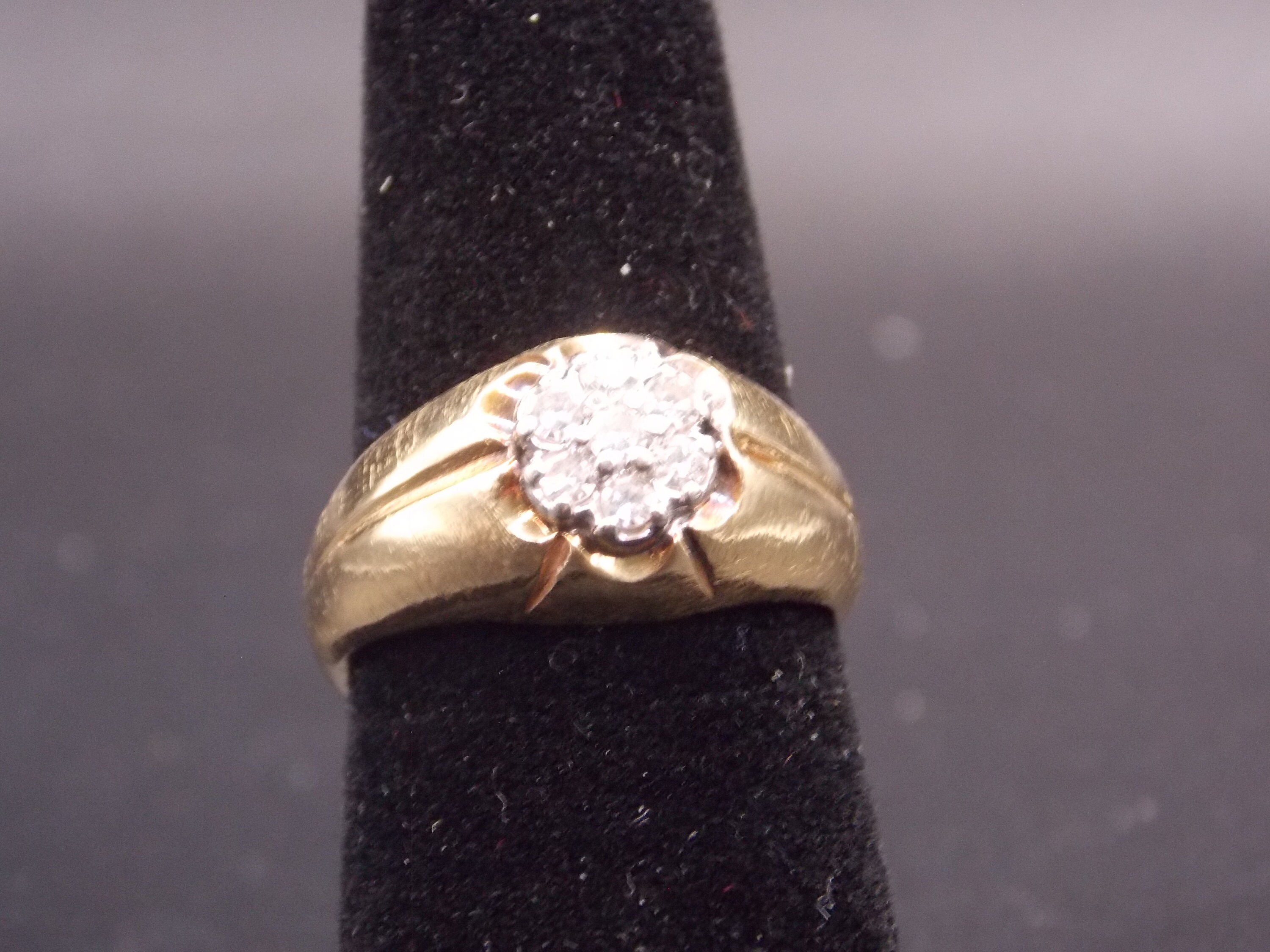 Vintage 14k Gold Men's Diamond Ring - Etsy