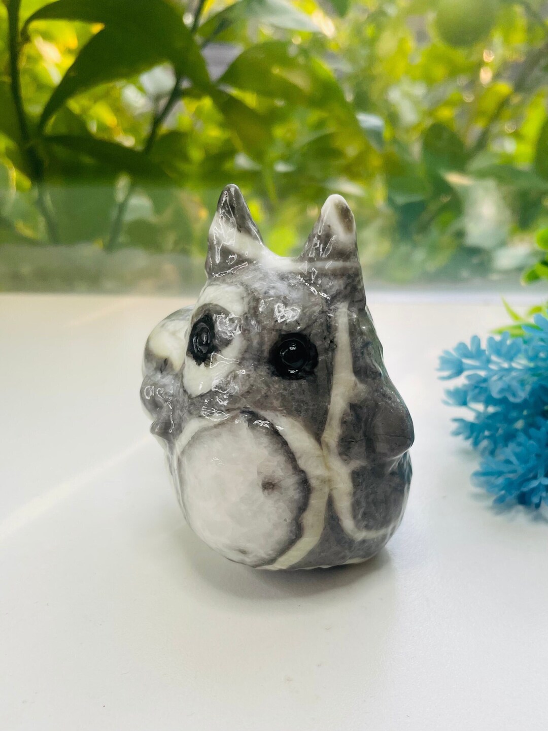 Shell Stone Jasper Totoro Crystal Carving - Etsy