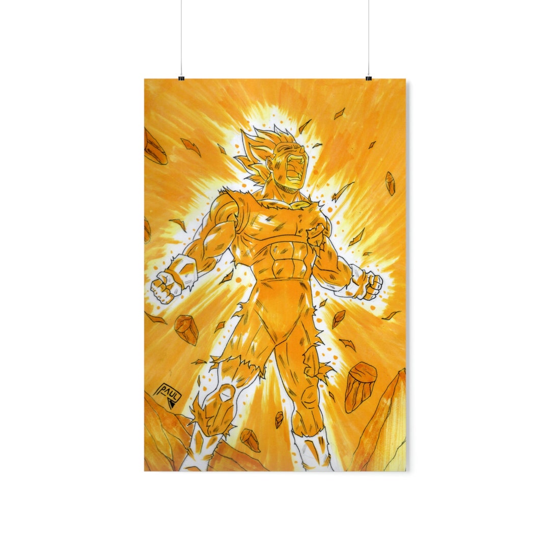 Golden Vegeta Hand Drawn ART - Etsy