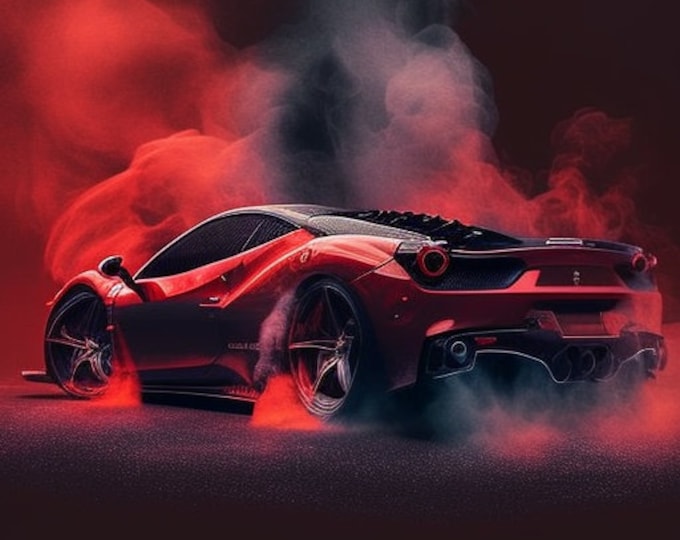 Abstract Neon Lamborghini Wall Art - Etsy Canada