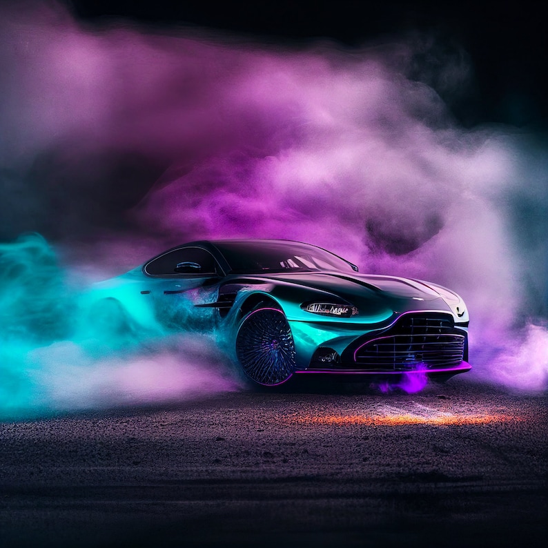 Aston Martin Neon Art Bundle - Set of 5 Digital Prints - Etsy