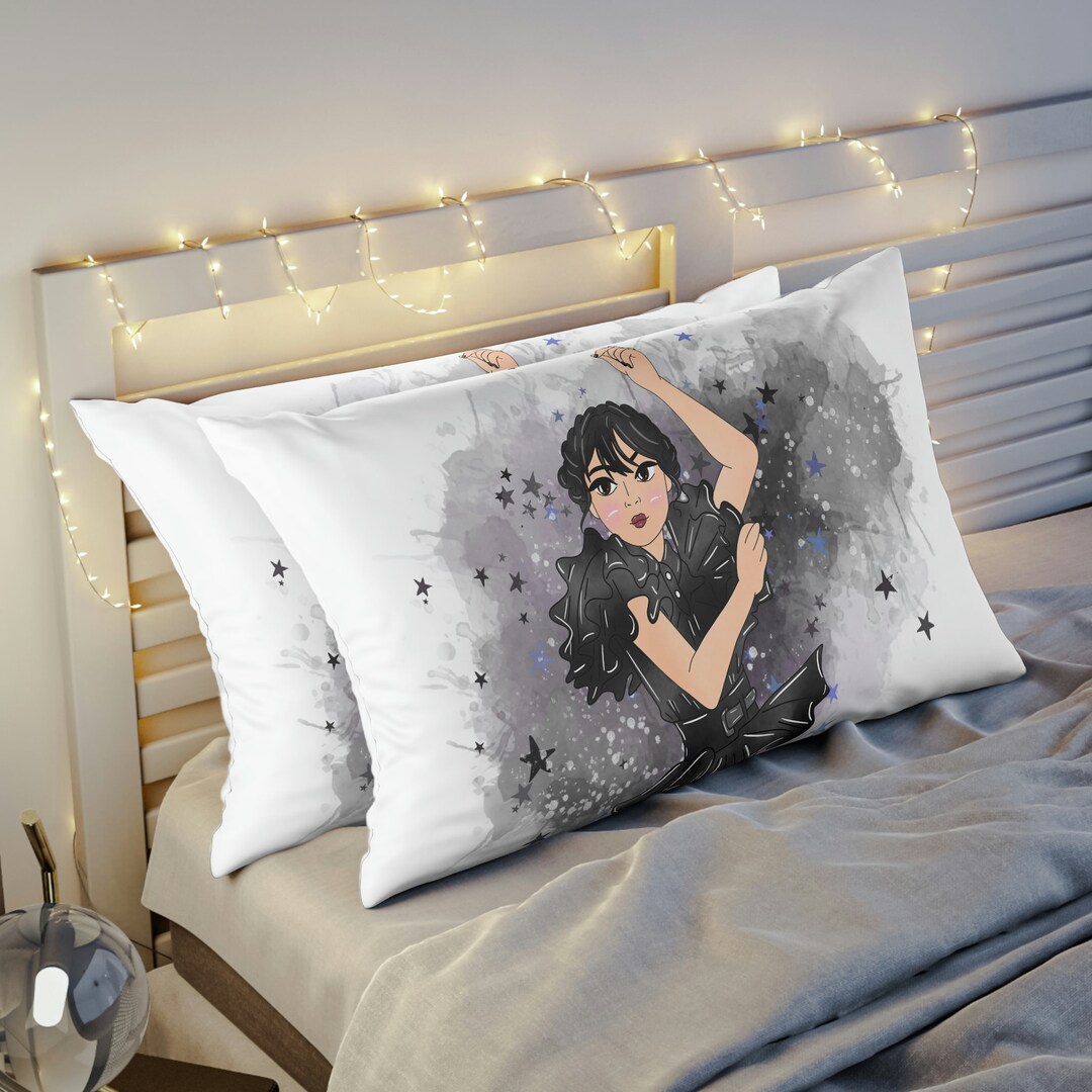 Wednesday Addams Jenna Ortega Pillow Sham Wednesday Addams Etsy