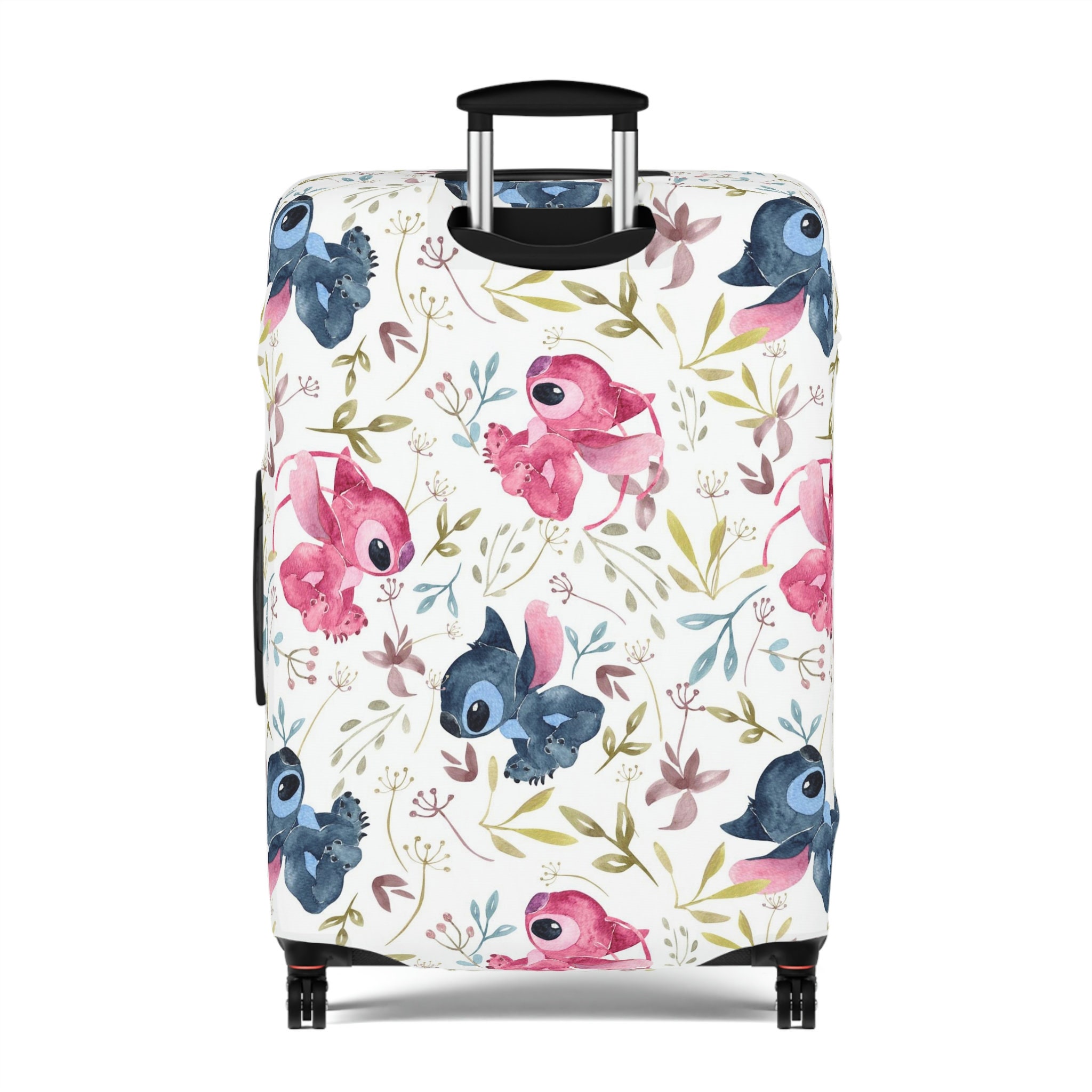 Stitch And Angel Luggage Cover For Suitcase, Stitch Luggage Cover