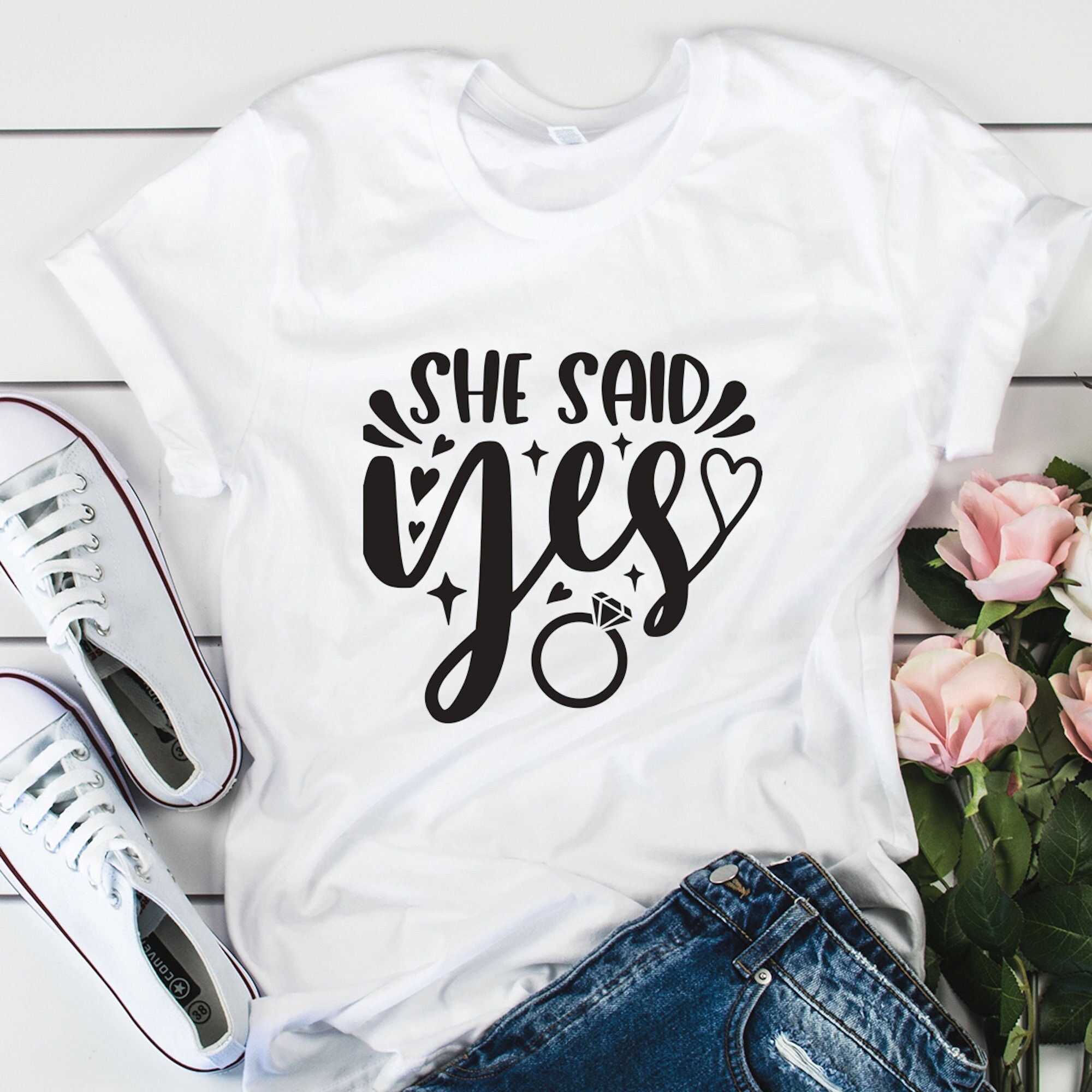 SVG She Said Yes Digital Instant Download Png PDF Dxf Eps Jpeg ...