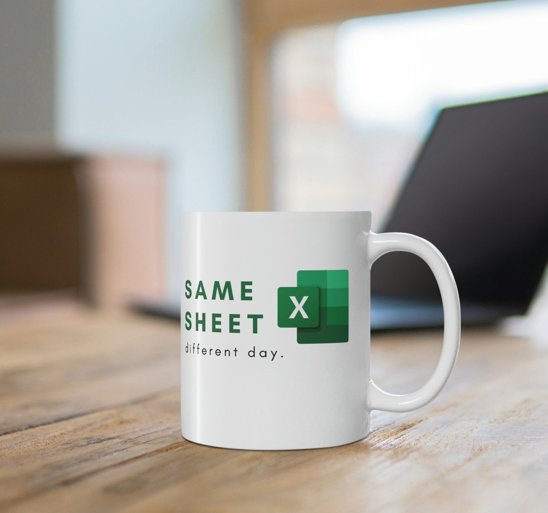 Same Sheet Different Day Excel Mug Excel Nerd Co-worker - Etsy