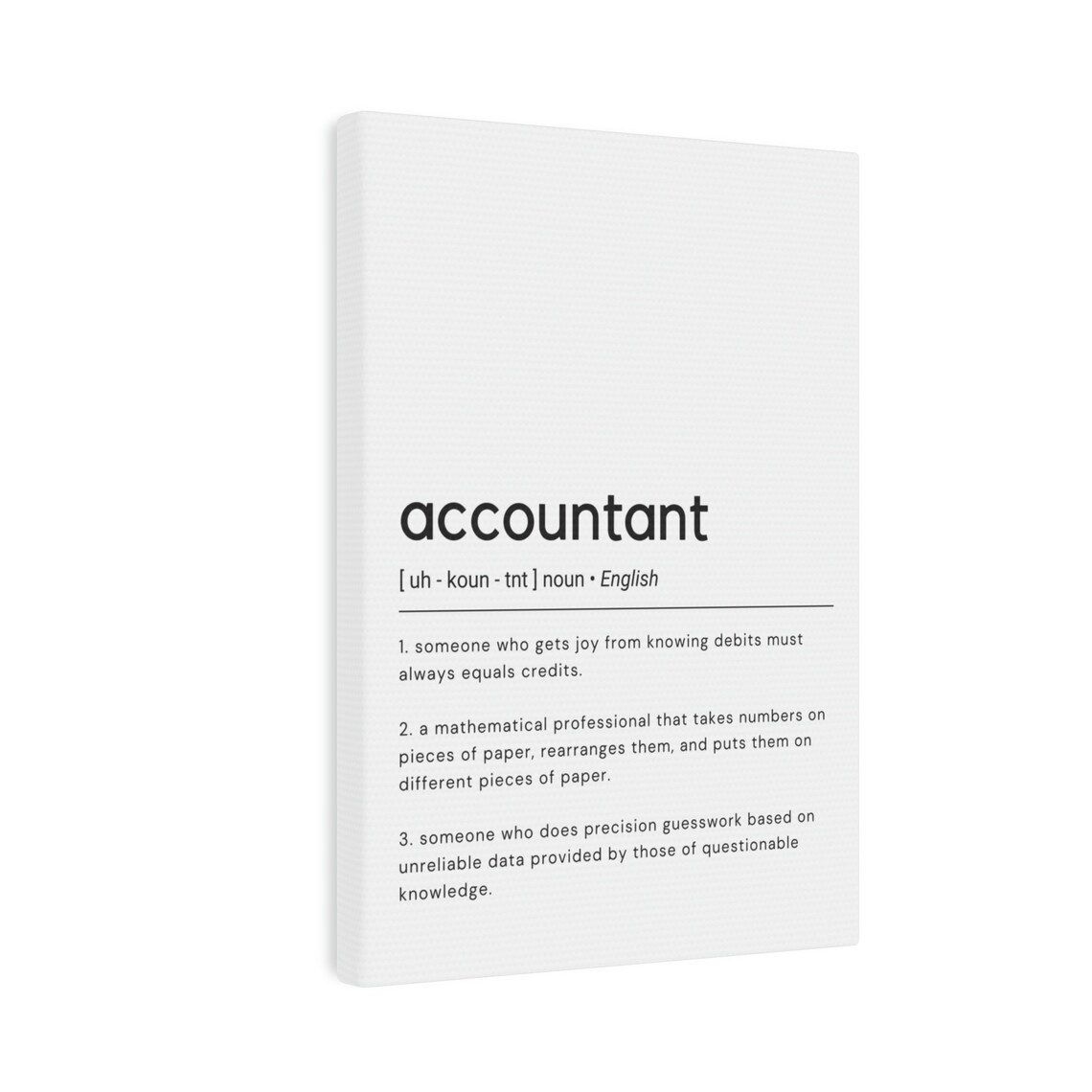 Accountant Definition Canvas Photo Tile | Accountant Gift | Accountant ...