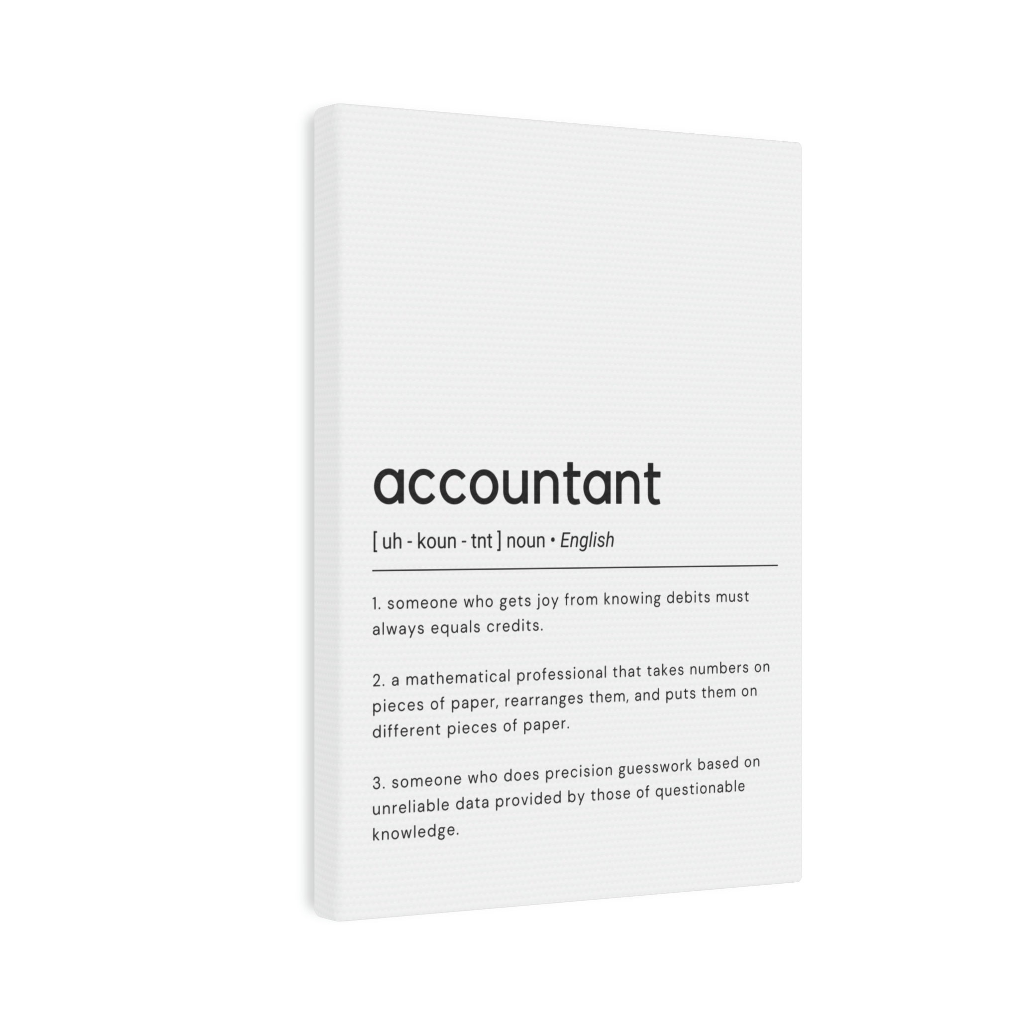 Accountant Definition Canvas Photo Tile | Accountant Gift | Accountant ...
