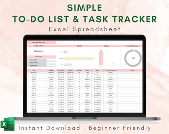 To Do List Google Sheets Template Task Tracker Task Planner Spreadsheet ...