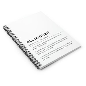 Funny Accountant Definition Notebook Accountant Gift Tax Gift CPA Gift ...