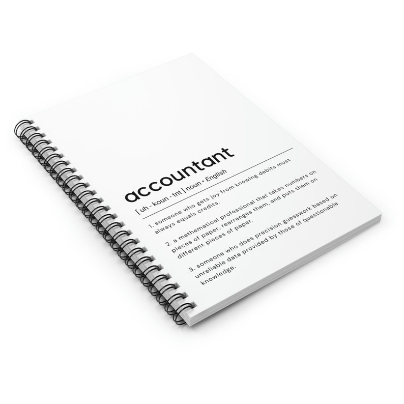 Funny Accountant Definition Notebook Accountant Gift Tax Gift CPA Gift ...
