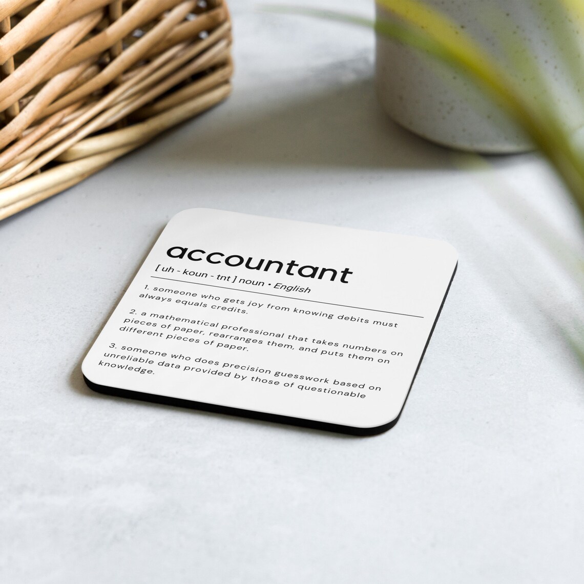 Funny Accountant Definition Coaster Accountant Gift CPA Gift Accountant ...