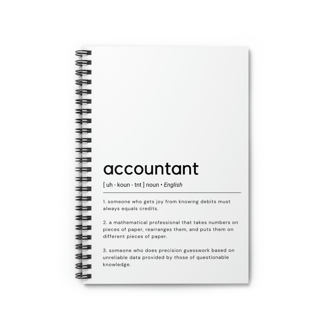 Funny Accountant Definition Notebook Accountant Gift Tax Gift CPA Gift ...