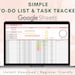 To Do List Google Sheets Template Task Tracker Task Planner Spreadsheet ...