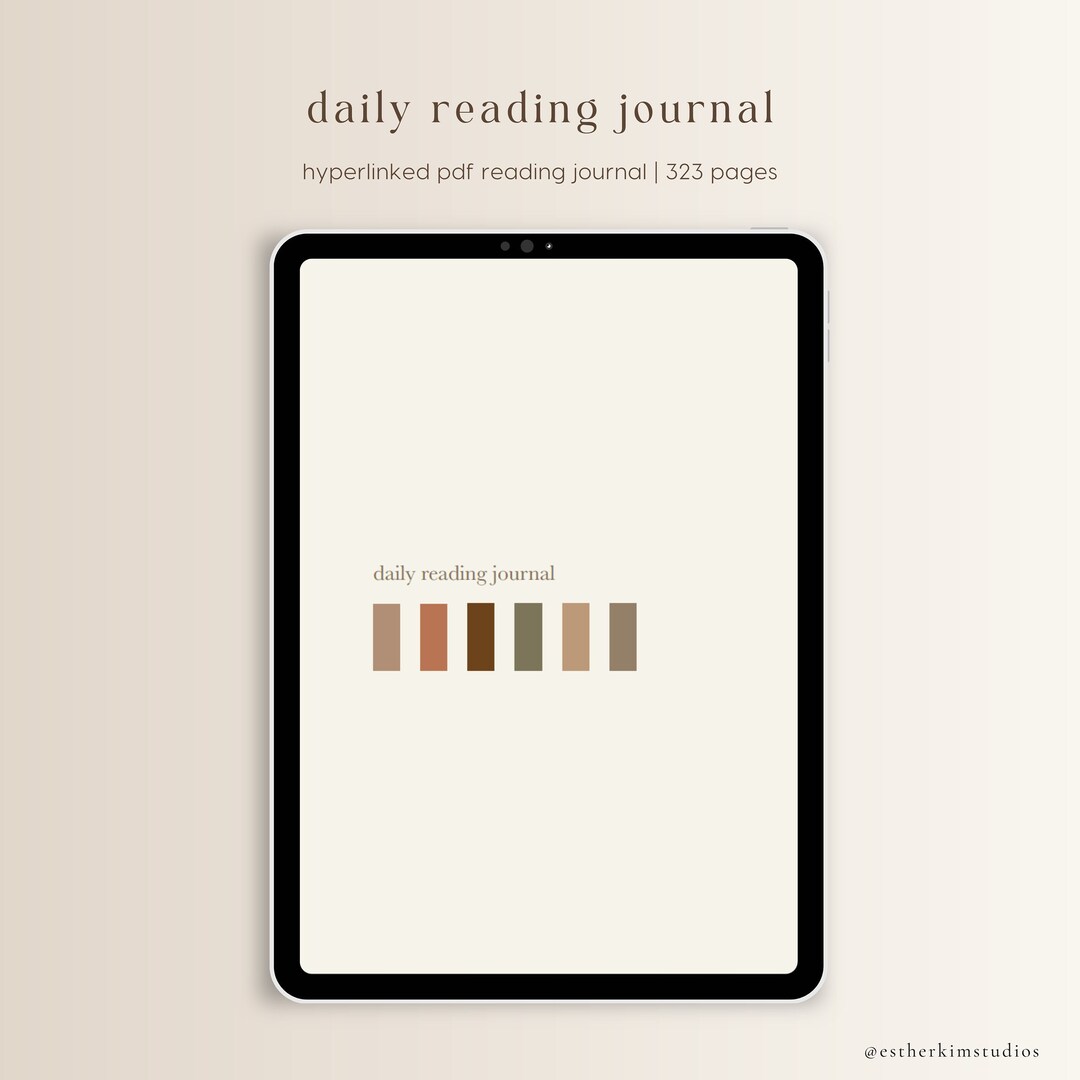 Daily Reading Journal | Digital Reading Planner | Digital Book Tracker ...