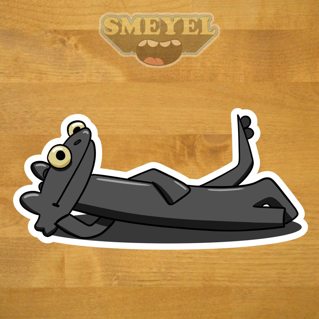 Toothless Meme Laying Cartoon Graffiti Artwork Laminated Vinyl ...