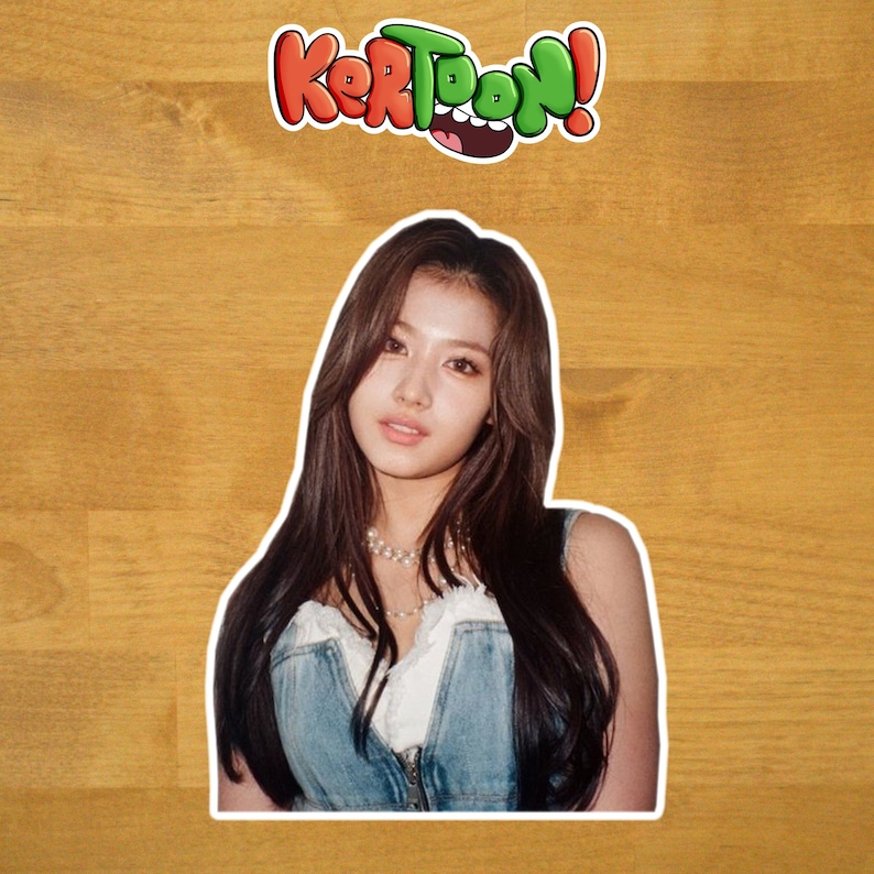 Sana Twice Photo Picture Kpop Artwork Laminated Vinyl Waterproof Die-cut Sticker Pack Laptop ...