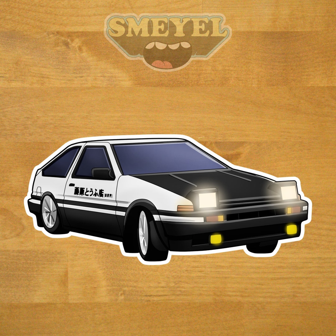 AE86 Trueno Initiald Cartoon Graffiti Artwork Laminated Vinyl ...