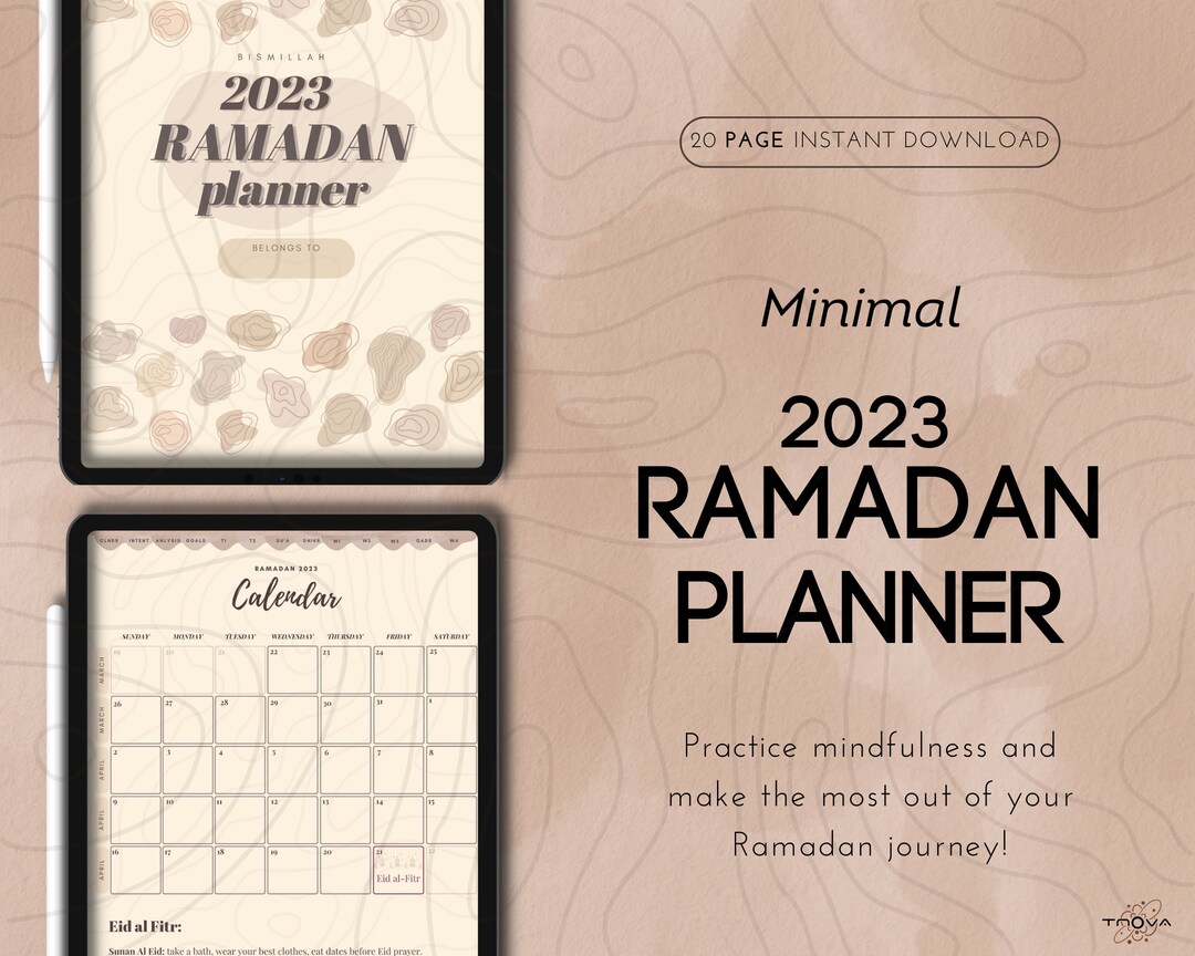 Planificateur numérique du Ramadan 2023 Journal musulman Prière ...