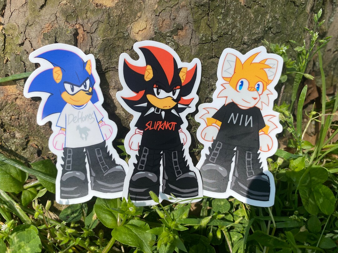 Metalhead Sonic-inspired Characters Vinyl Stickers - Deftones, Slipknot ...