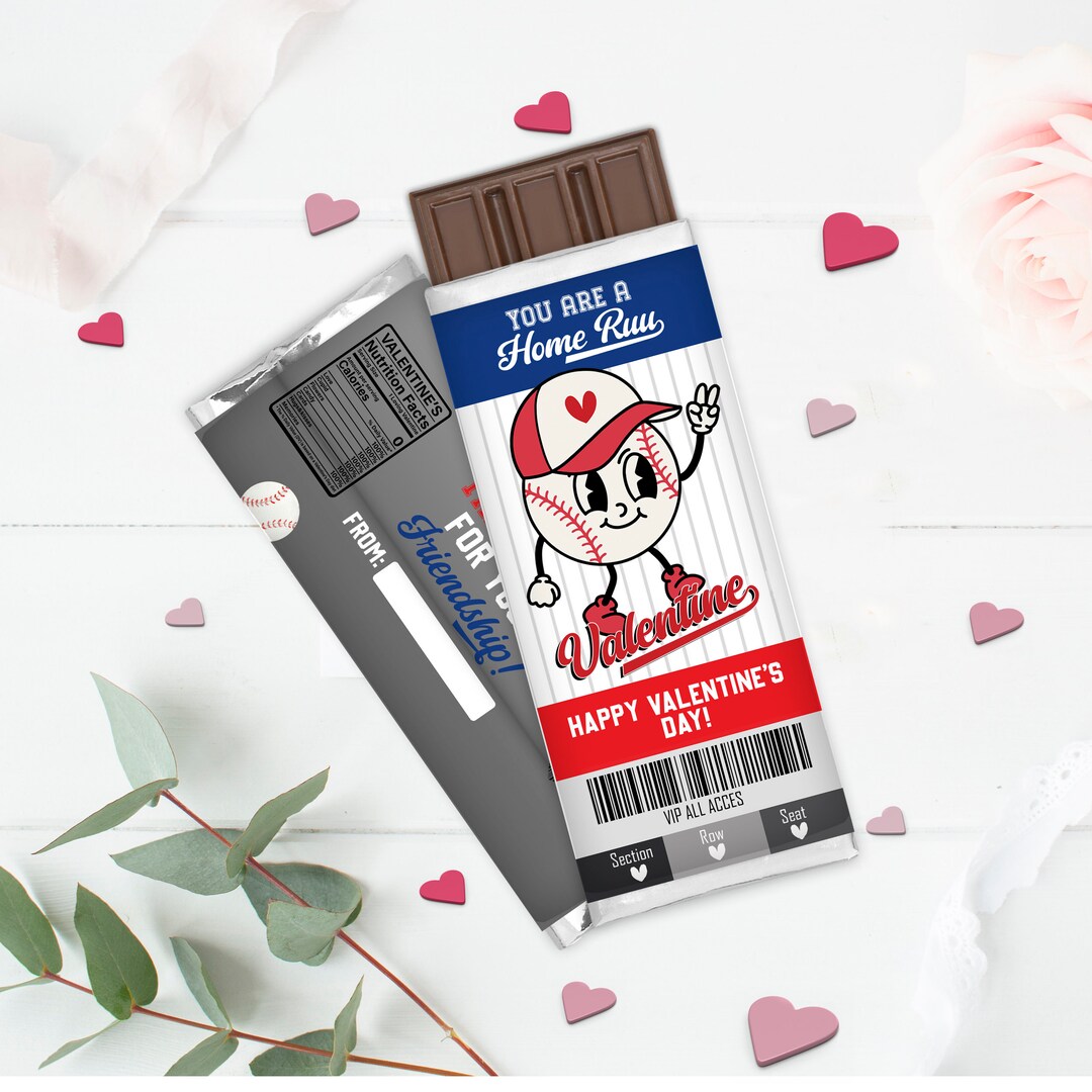 Baseball Valentines Day Baseball Softball Valentine Sports Chocolate ...