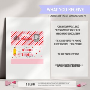 Happy Valentine's Day Teacher Chocolate Candy Bar Wrapper Template ...