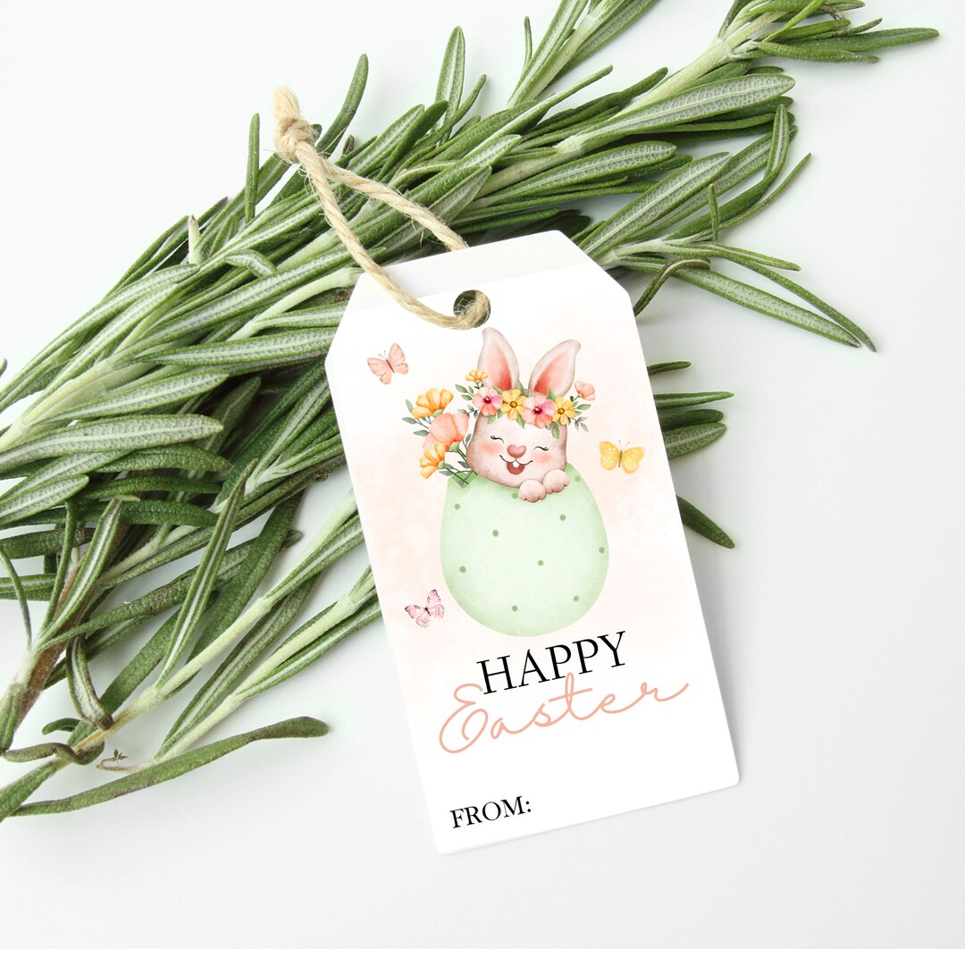 Easter Gift Tags, Easter Printable, Kids Easter Basket, Printable ...