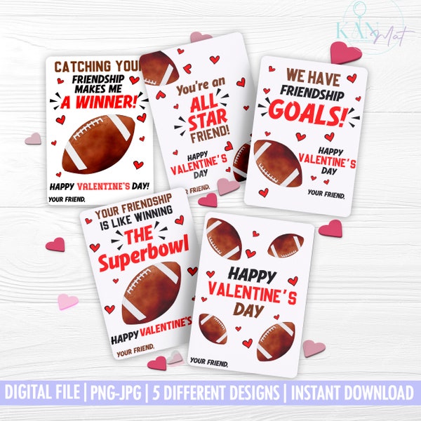 Football Valentine - Etsy