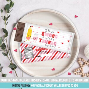 Happy Valentine's Day Teacher Chocolate Candy Bar Wrapper Template ...