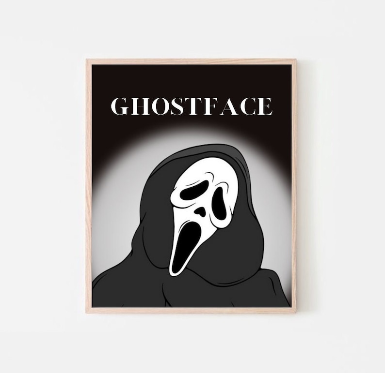 Ghostface Poster, Cartoon Movie Poster, Aura Poster, Digital Poster ...