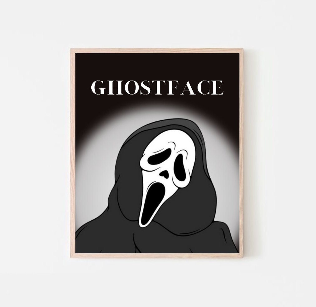 Ghostface Poster, Cartoon Movie Poster, Aura Poster, Digital Poster ...