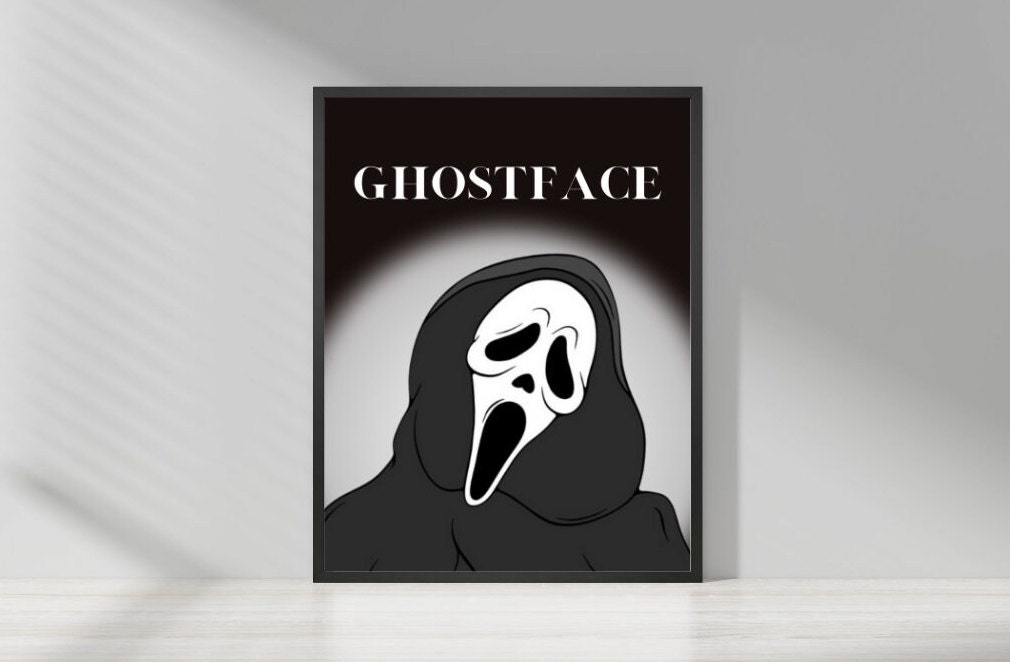 Ghostface Poster, Cartoon Movie Poster, Aura Poster, Digital Poster ...