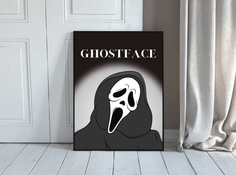 Ghostface Poster, Cartoon Movie Poster, Aura Poster, Digital Poster ...